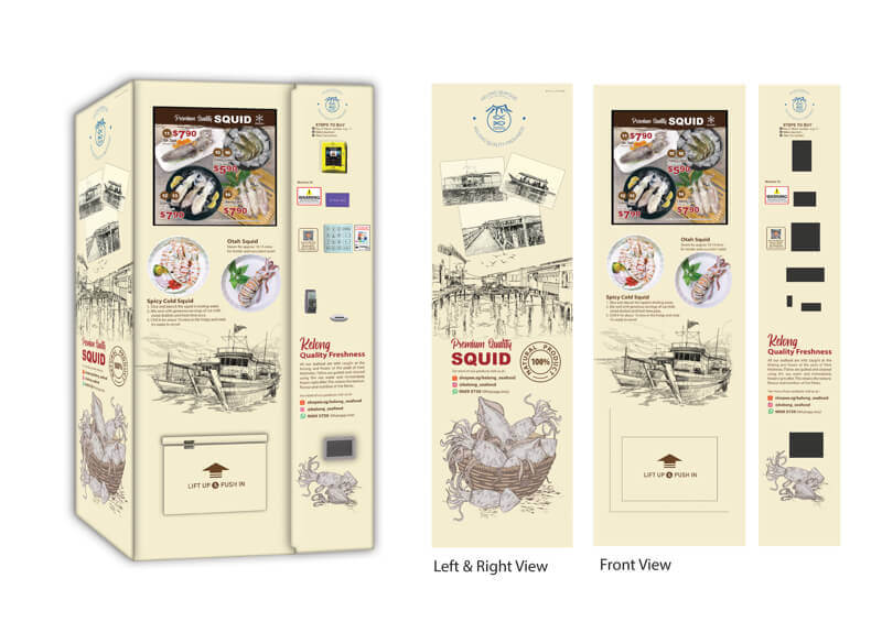 (Sold) Frozen Seafood Vending machine - BusinessForSale.sg